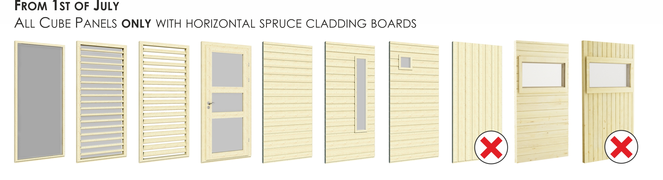 Cube vertical spruce cladding panels to horizontal cladding! (From 1'st ...
