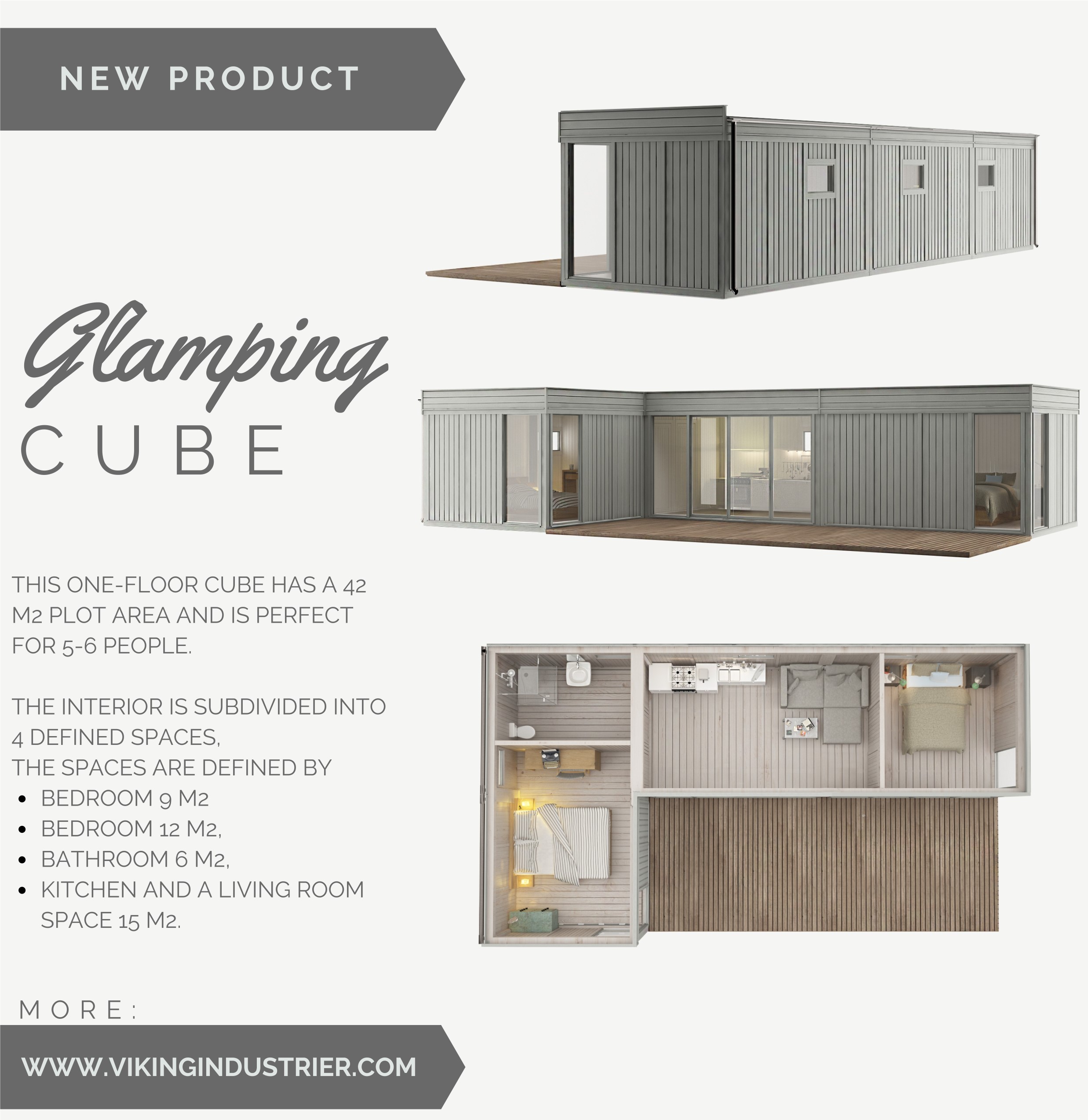 SAY HELLO TO GLAMPING CUBE 42 | L SHAPE | VIKING INDUSTRIER