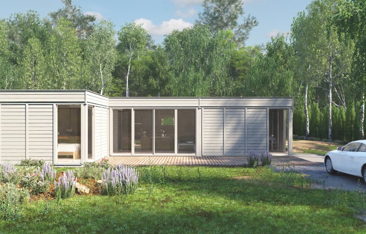 Glamping Cube 42 m2 | L shape | VIKING INDUSTRIER